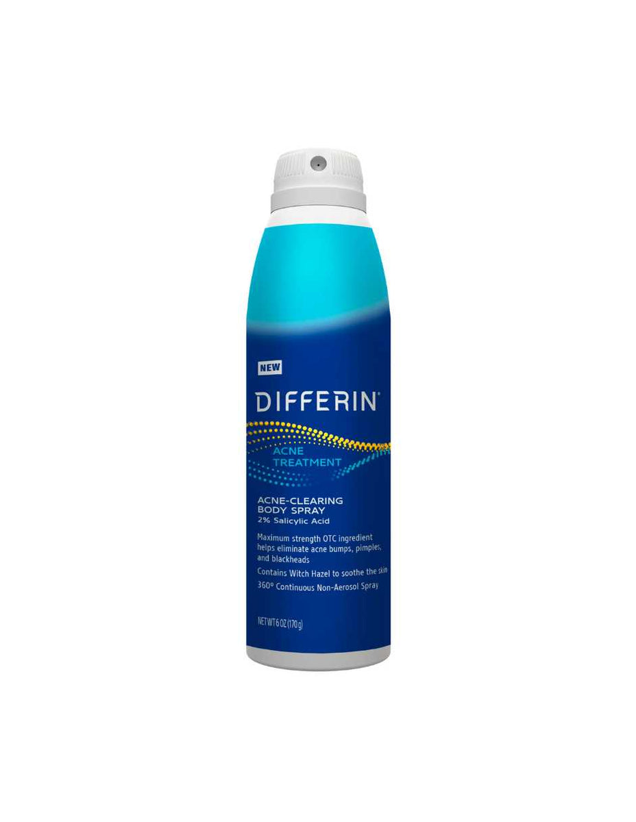Differin Spray corporal limpiador de acné con ácido salicílico 170gr ...
