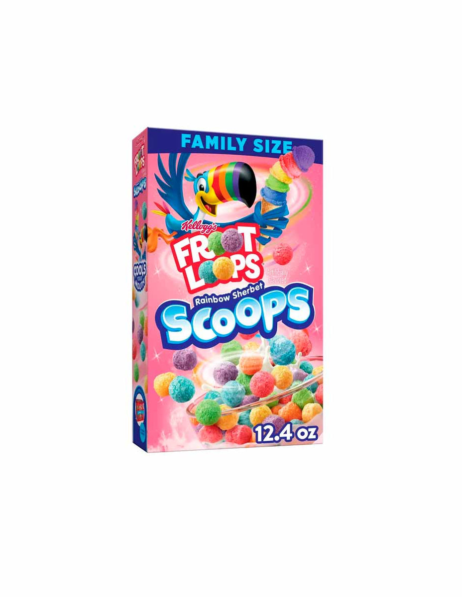 Kelloggs Froot Loops Scoops Cereal 351gr Dulce Alcance